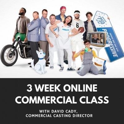 3 Week Online COMMERCIAL Class with David Cady, Commercial Casting ...